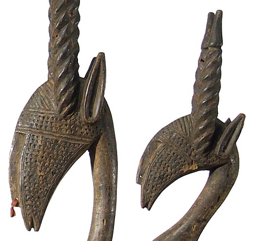 Bamana Chi Wara Paired Headdresses 9, Mali